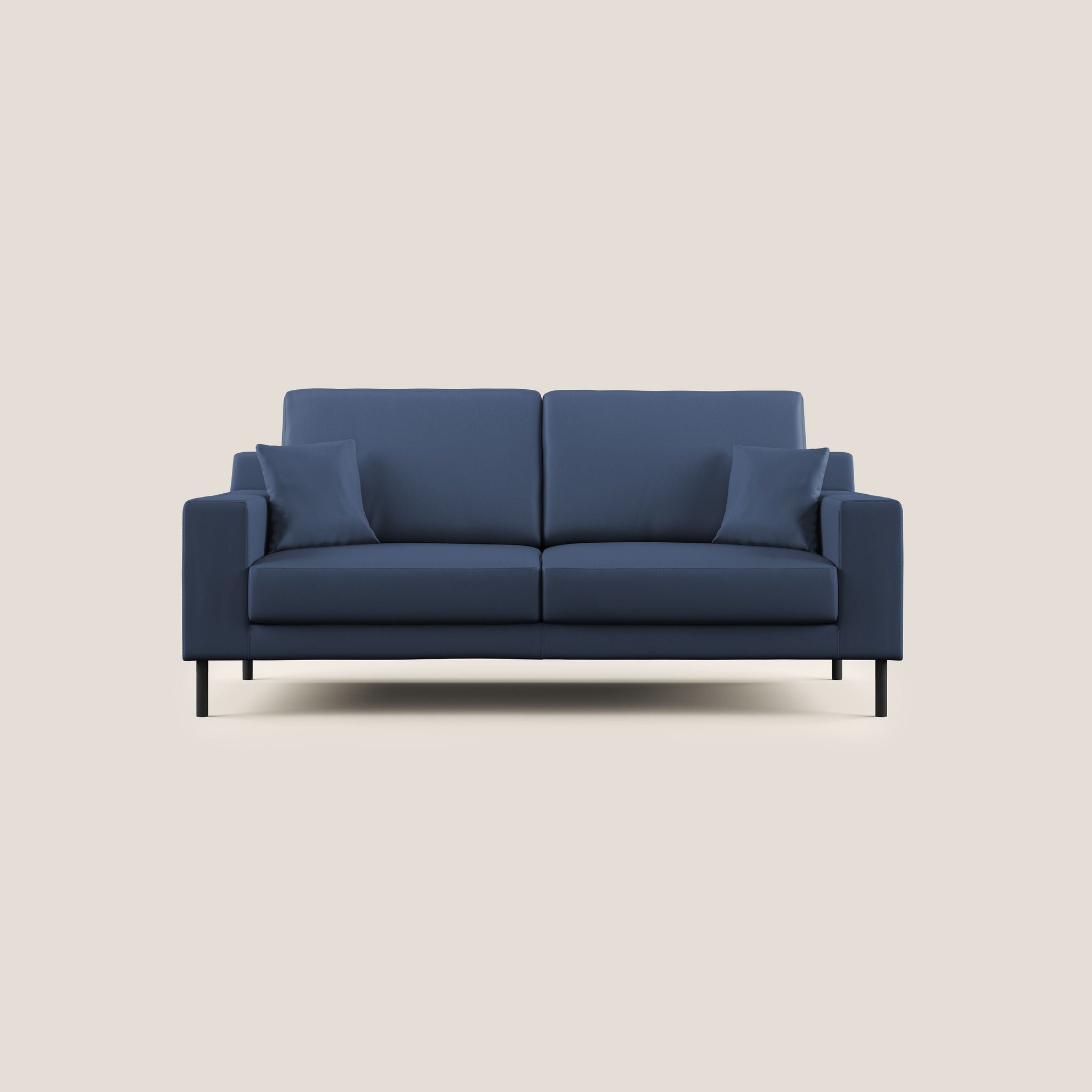 Uranio divano moderno lineare in Ecopelle impermeabile T04 blu - divani ...