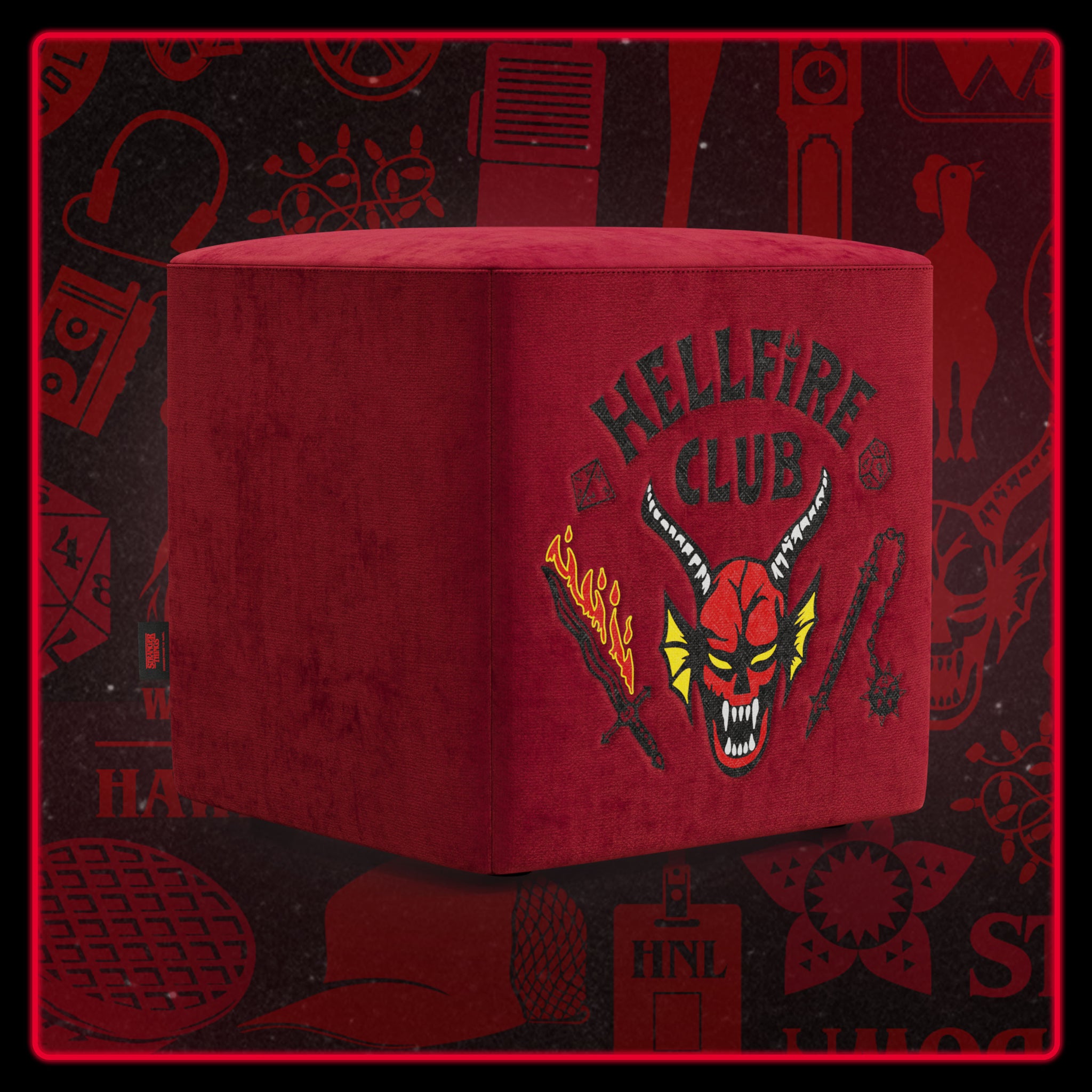 Pouf Cube Hellfire Club – Stranger Things Limited Edition Netflix