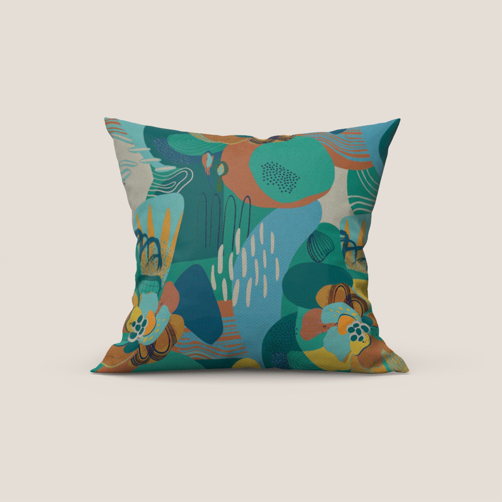 Joy collezione cuscini a fantasie multicolor in tessuto fresco cotone ...